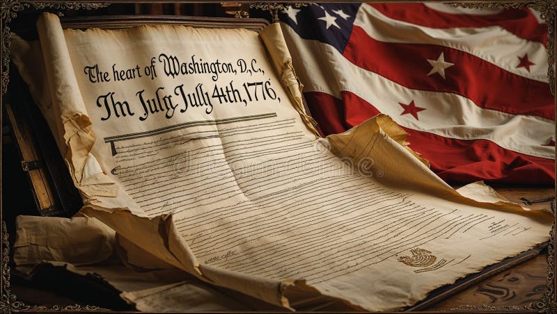 Declaration Independence Scroll Stock Illustrations – 105 Declaration ...