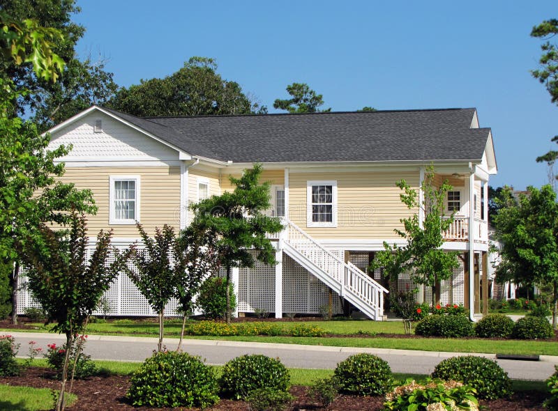 American Detached Family House Stock Image - Image of city, grass: 16898785