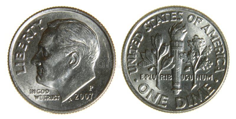 American Dime from 2007 stock image. Image of united - 49935749