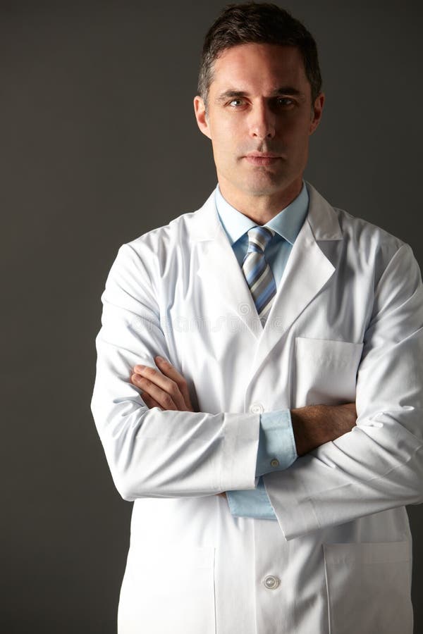 American Doctor Studio Portrait Stock Image - Image of folded, doctor ...