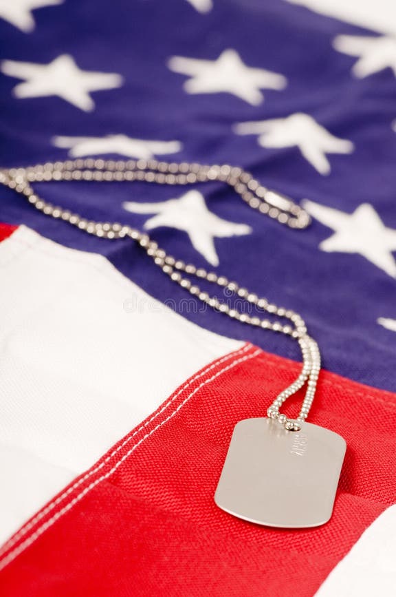 American Dog Tags stock photo. Image of blue, metal, silver - 8236774