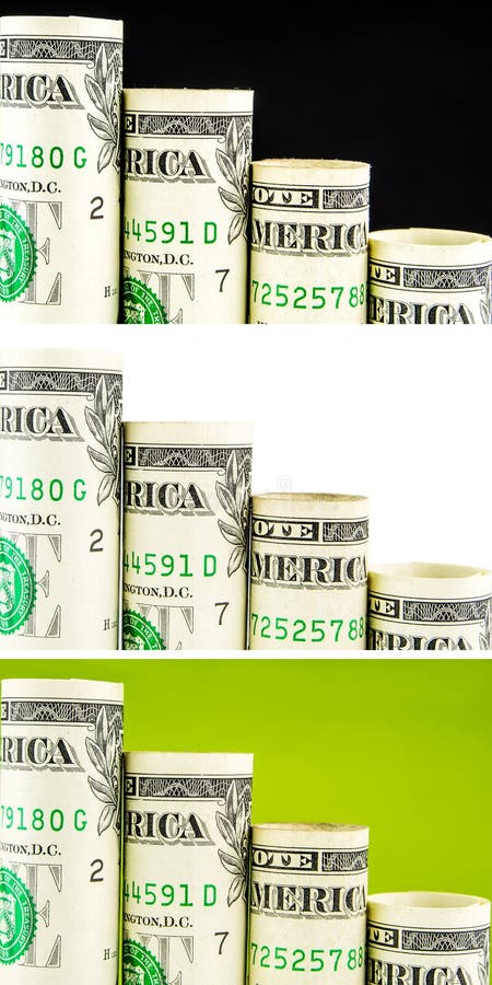 American Dollar Declining Steps Stock Image - Image of finance ...
