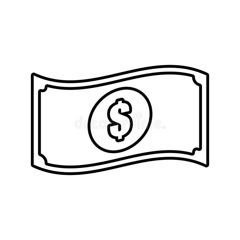 American Dollar Bill Icon On White Background. Simple Element ...