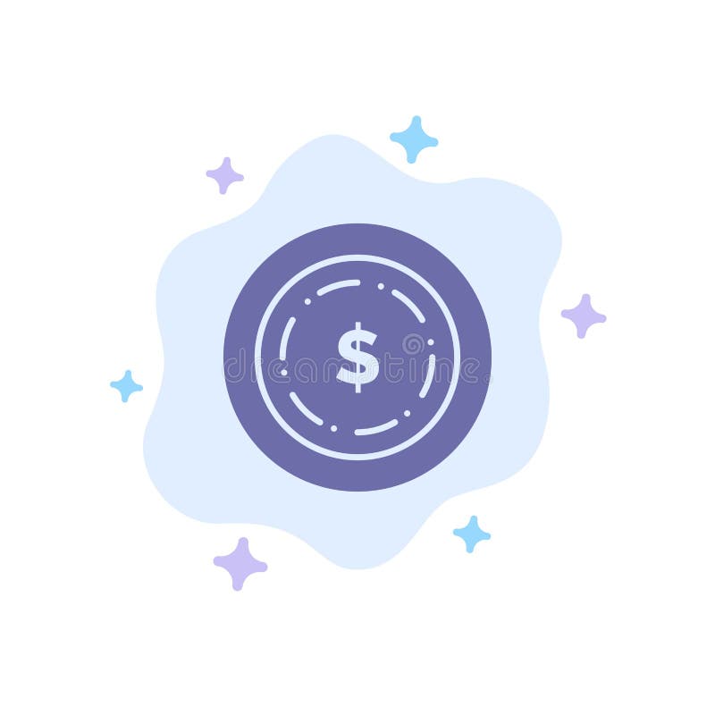 American, Dollar, Money Blue Icon on Abstract Cloud Background Stock ...