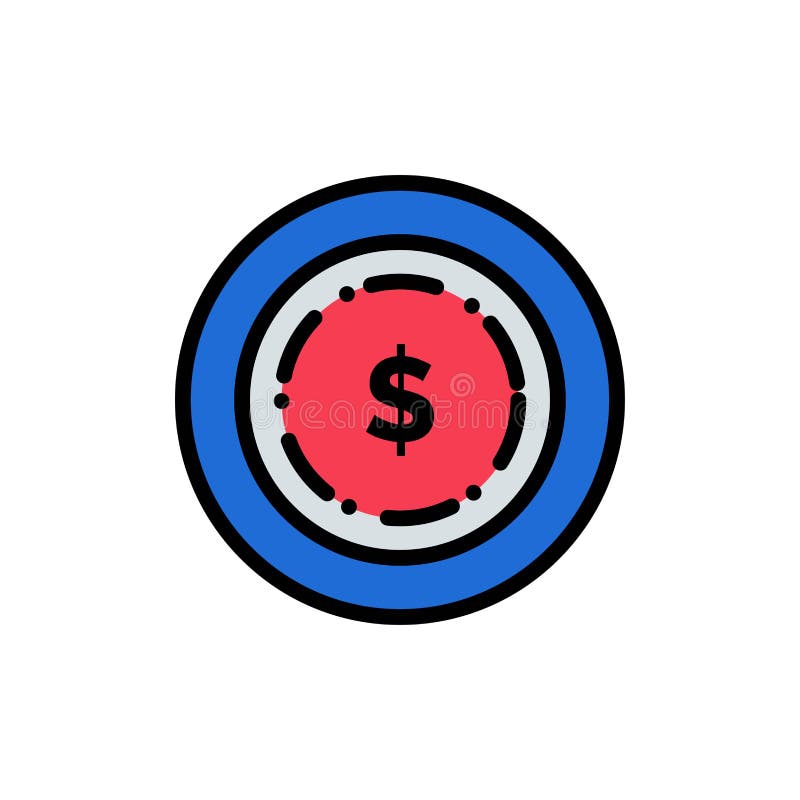 American, Dollar, Money Flat Color Icon. Vector Icon Banner Template ...