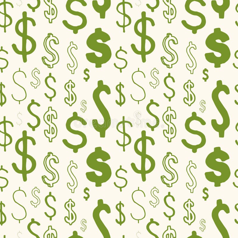 American Dollar Seamless Pattern. Stock Vector - Illustration of ...