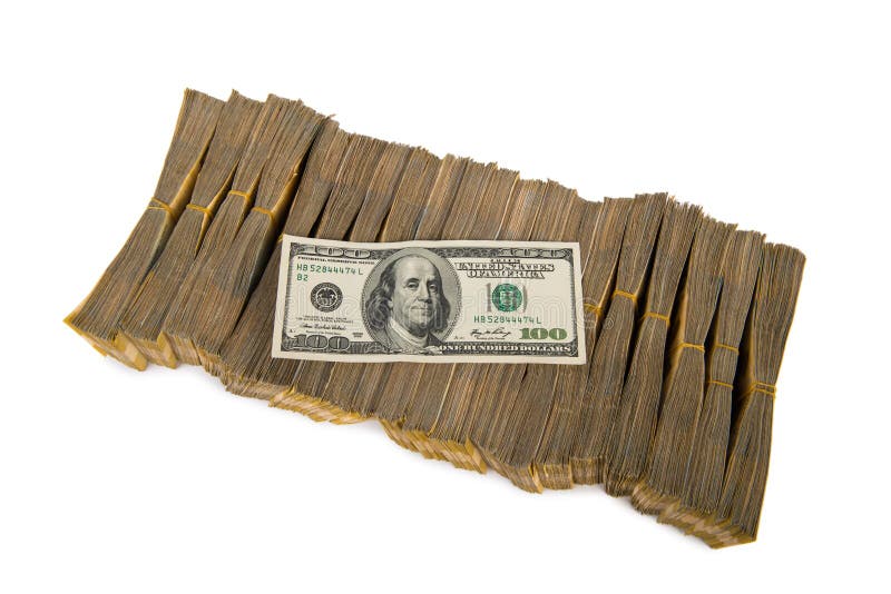 American Dollar Stack Isolated Stock Photo - Image of isolated ...