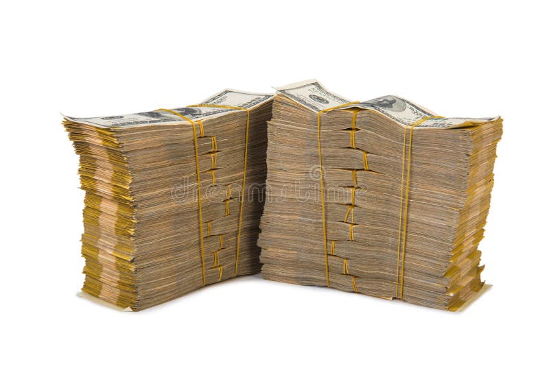 American Dollar Stack Isolated Stock Image - Image of banking ...