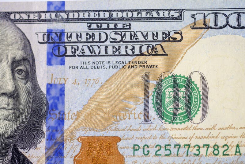 American Dollars. Close-up of a Fragment of American Money Stock Photo ...