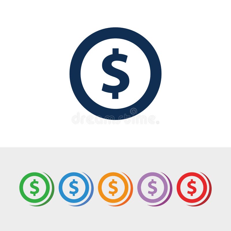 American Dollars Logo Illustration Design Icon Stock Illustration ...
