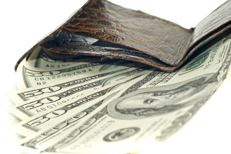 American dollars in wallet stock image. Image of american - 12294225