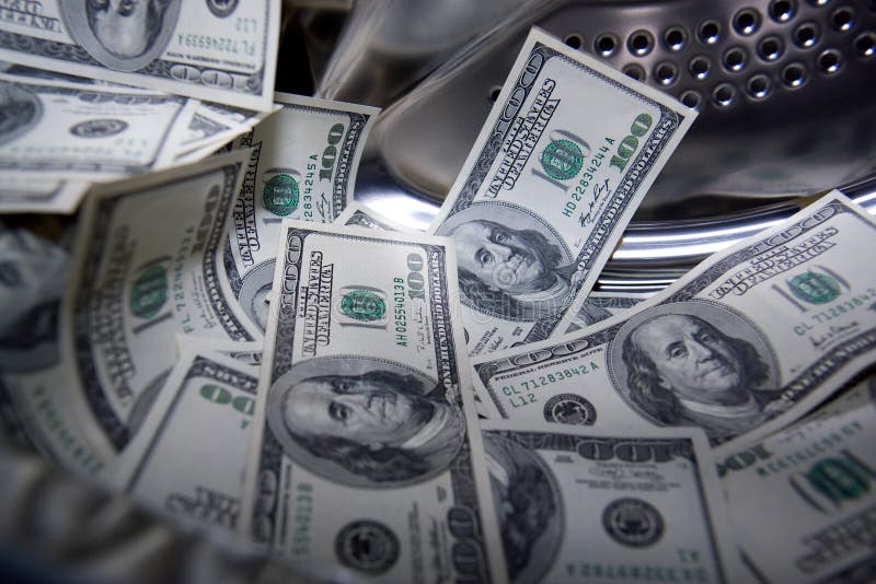 American Dollars in Washing Machine Stock Photo - Image of dough ...