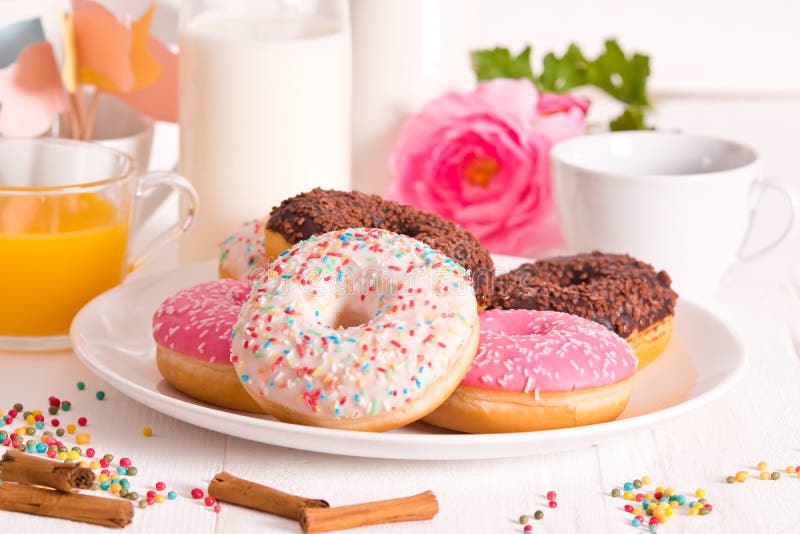 American donuts. stock image. Image of cinnamon, candy - 96911109