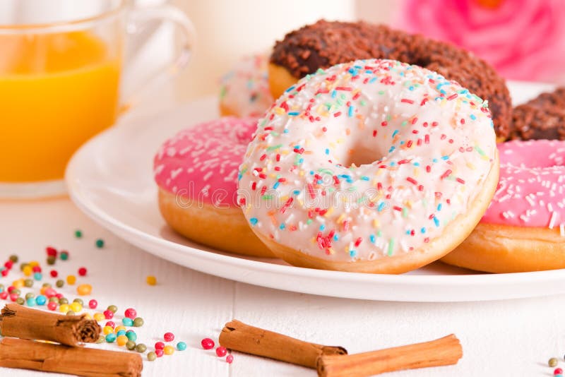 American donuts. stock image. Image of chip, espresso - 86582403