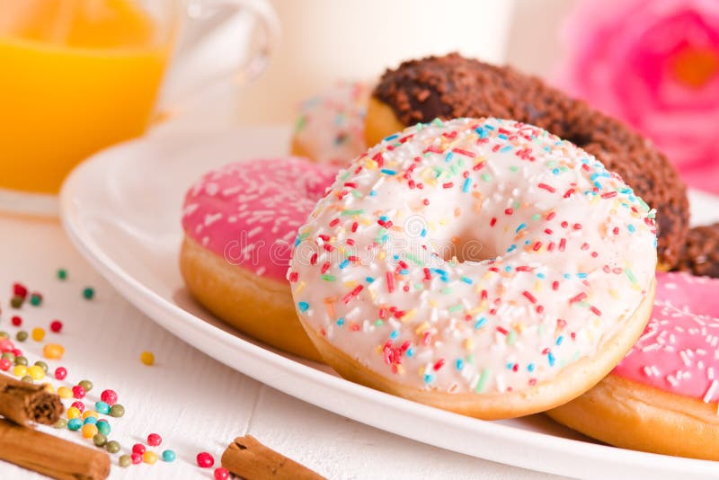 American donuts. stock photo. Image of candy, icing, breakfast - 86227022