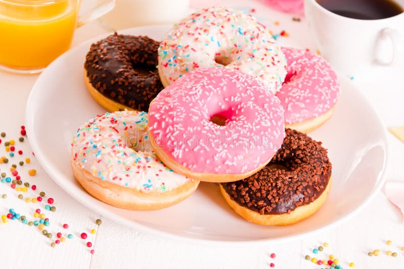 American donuts. stock image. Image of confectionery - 89129605
