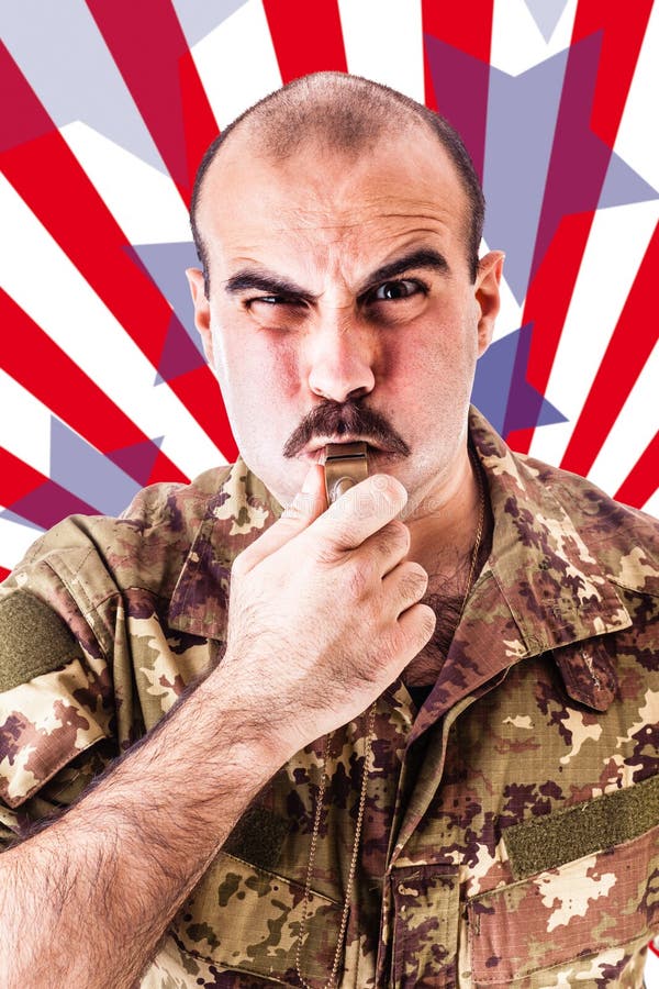 American Drill Sergeant stock photo. Image of moustache - 59000146