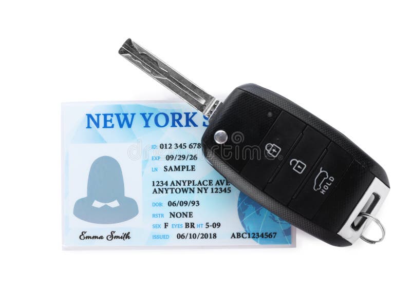 American Driving License on White Background Stock Image - Image of ...