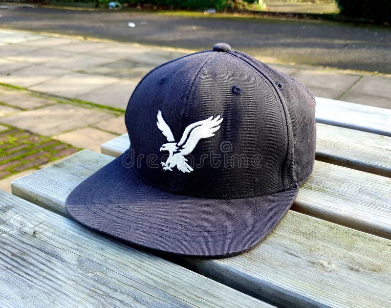 American Eagle Baseball Cap Summer Bench Relax Stock Image - Image of ...
