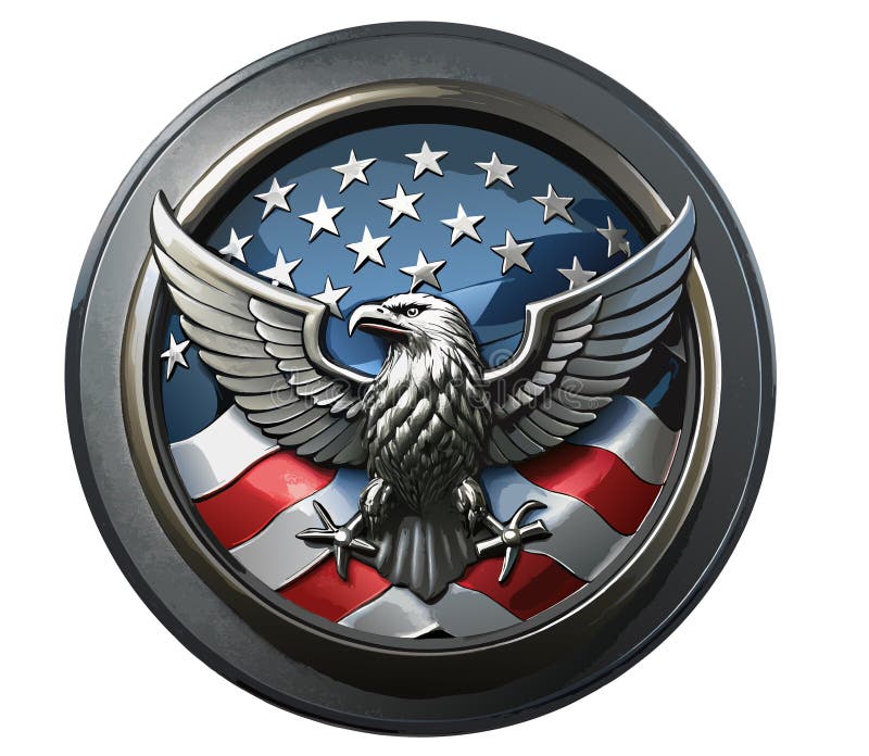 American Eagle Emblem Black Background Stock Illustrations – 3,837 ...