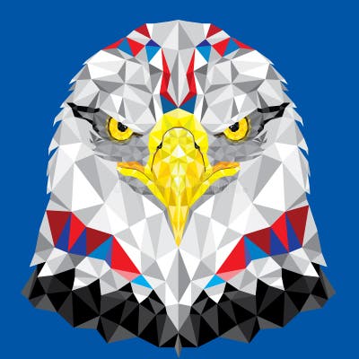 Geometric Polygon Eagle Stock Illustrations – 319 Geometric Polygon ...