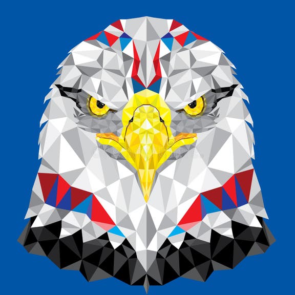 Geometric Polygon Eagle Stock Illustrations – 319 Geometric Polygon ...