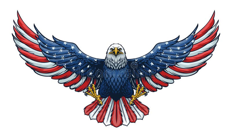 American Eagle with United States Flag Color Scheme Stock Vector ...