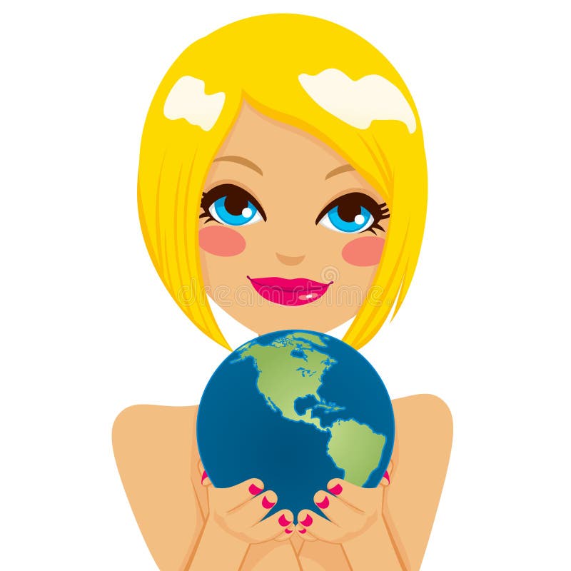American Earth Woman stock vector. Illustration of happy - 38368951
