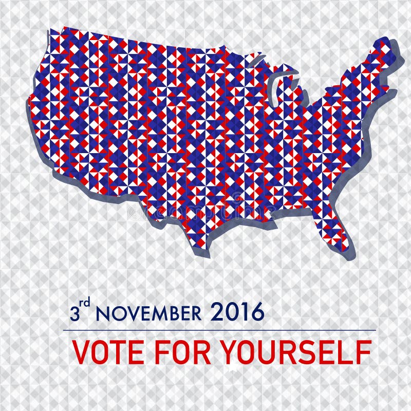 American Election 2016 Poster Design Set for Web and Graphic Stock ...