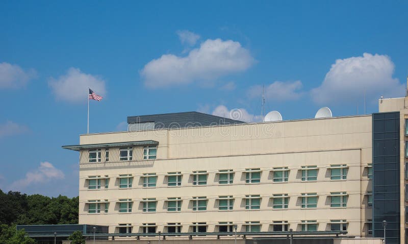 American Embassy in Berlin stock image. Image of german - 149924039