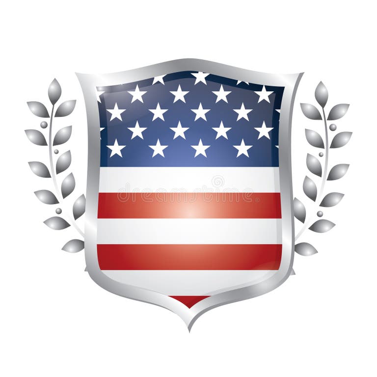 American Emblem. Vector Illustration Decorative Design Stock Vector ...