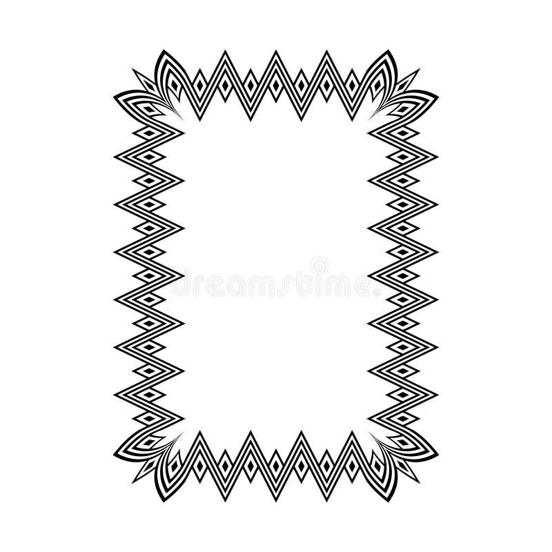 American Ethnic Indigenous Square Border Frame Set Stock Illustration ...