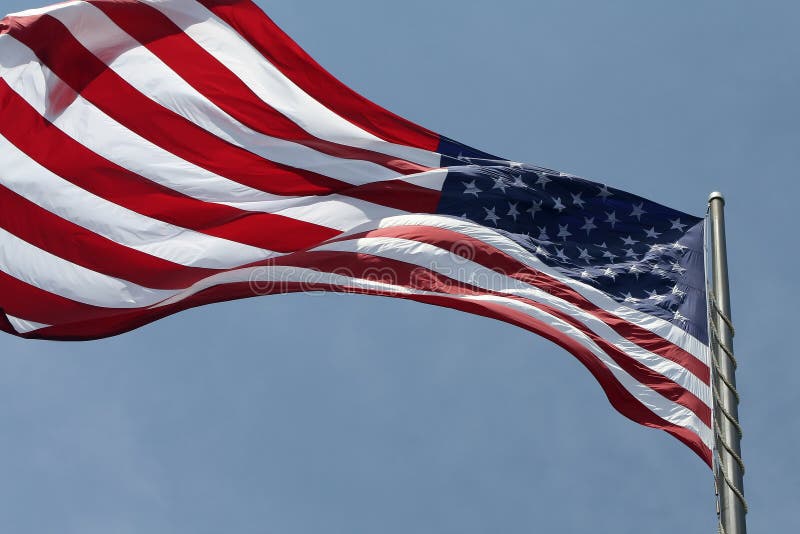 American Flag on Windy Day stock photo. Image of nation - 31231952