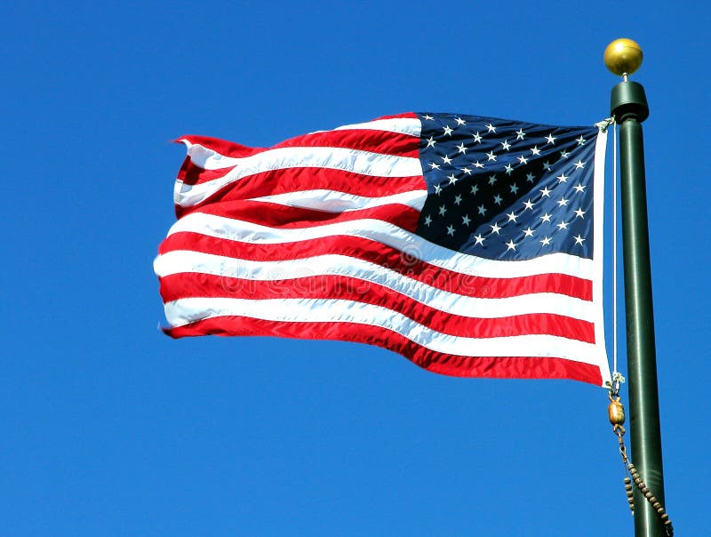 American Flag on Windy Day stock photo. Image of nation - 31231952