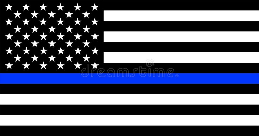 American Thin Blue Line Flag Stock Illustrations – 1,369 American Thin ...