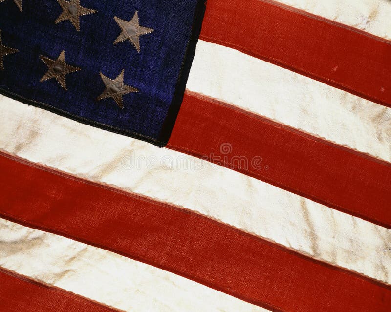Aged USA American flag stock photo. Image of material - 3433880