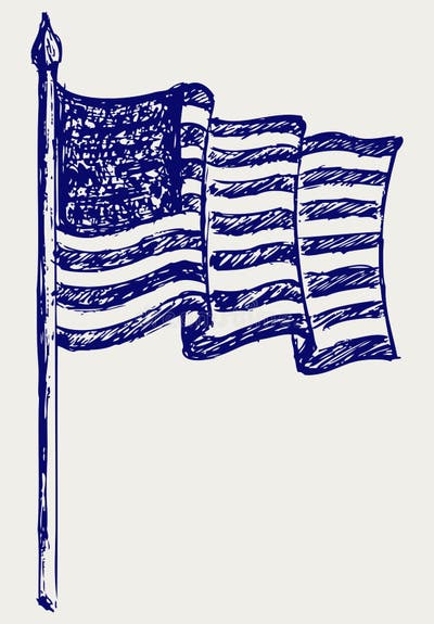American Flag Engraving Stock Illustrations – 532 American Flag ...