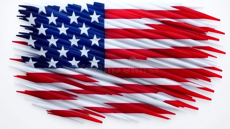 American Flag, AI Generated Stock Illustration - Illustration of states ...