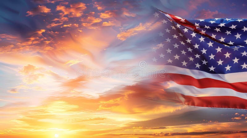 American Flag Backdrop with a Smooth Gradient. Patriotic and Versatile ...