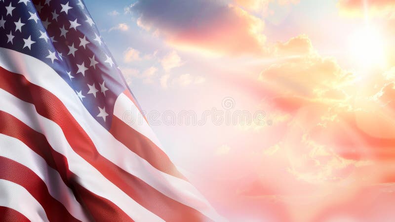 American Flag Backdrop with a Smooth Gradient. Patriotic and Versatile ...