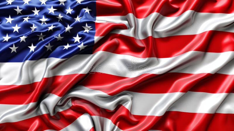 American Flag Background with Subtle, Soft Ripples, Ai Generated Stock ...