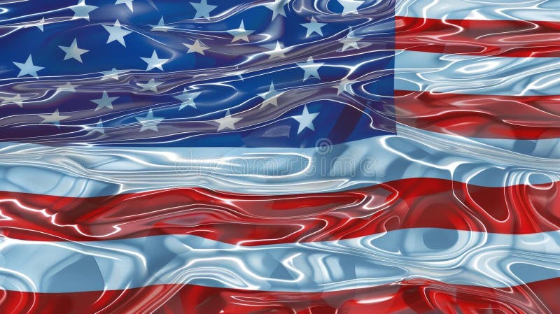 American Flag Background with Subtle, Soft Ripples, Ai Generated Stock ...