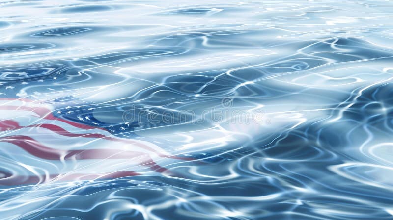 American Flag Background with Subtle, Soft Ripples, Ai Generated Stock ...