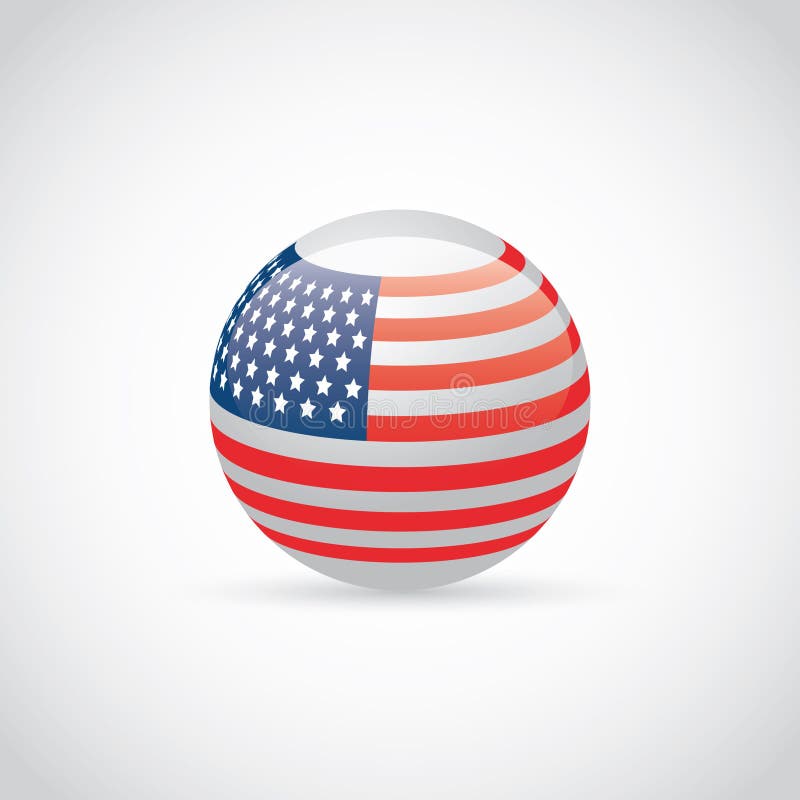 American Flag Badge. Vector Illustration Decorative Design Stock Vector ...