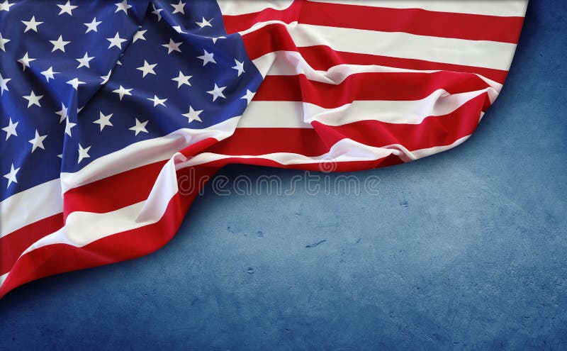 American flag on blue stock image. Image of symbolic - 244009721