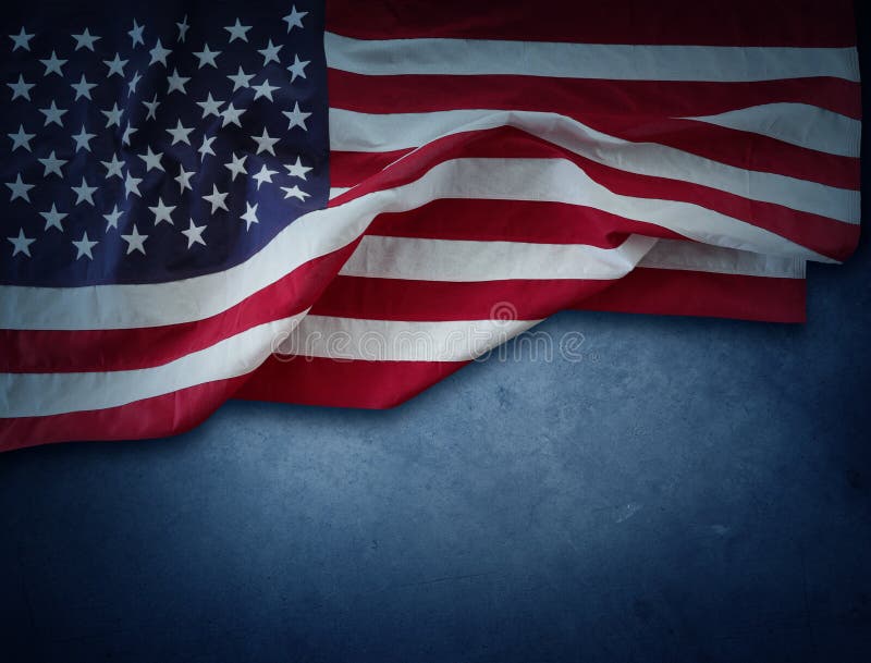American flag on blue stock photo. Image of democracy - 186278224