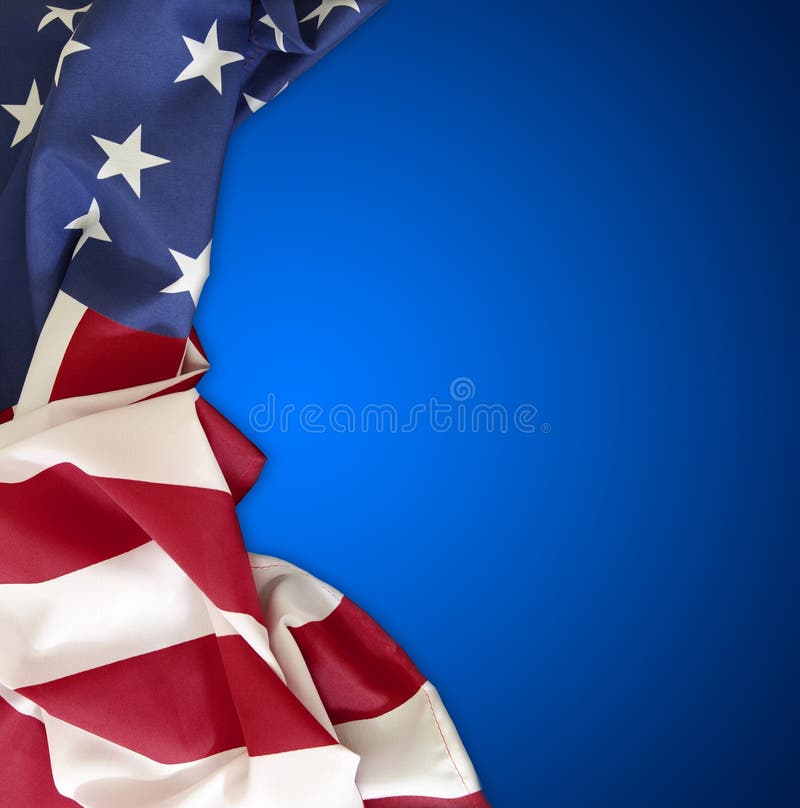 American flag on blue stock image. Image of blue, object - 113834073
