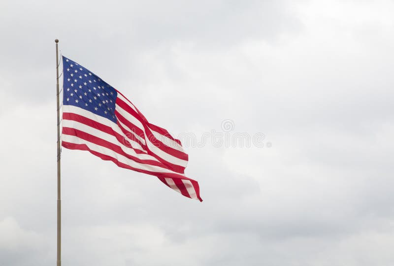 Flapping American Flag stock photo. Image of symbol - 126078434