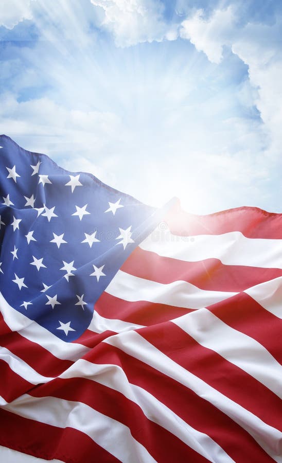 American flag stock photo. Image of holiday, flying, blue - 77629338