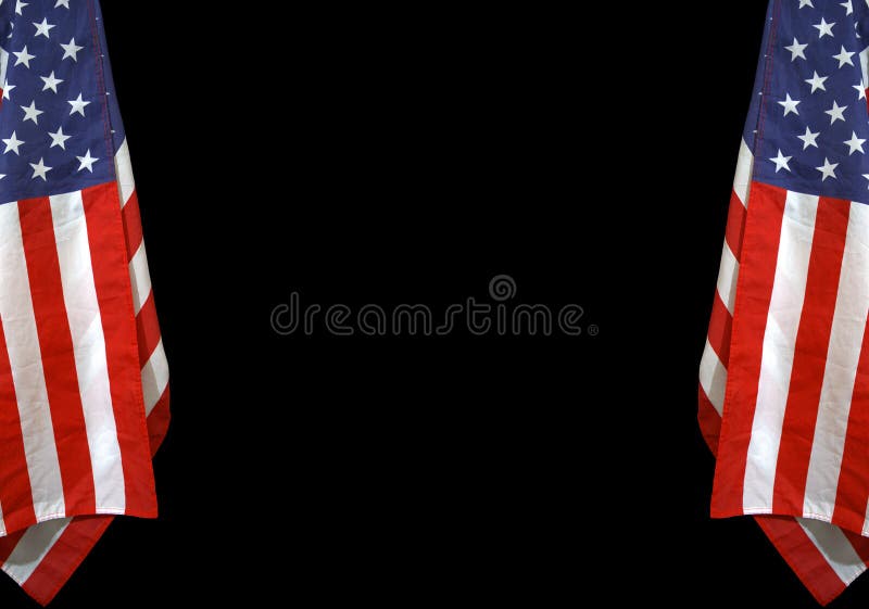 American Flag on Both Sides and Copy Space in the Center. Patriotic ...